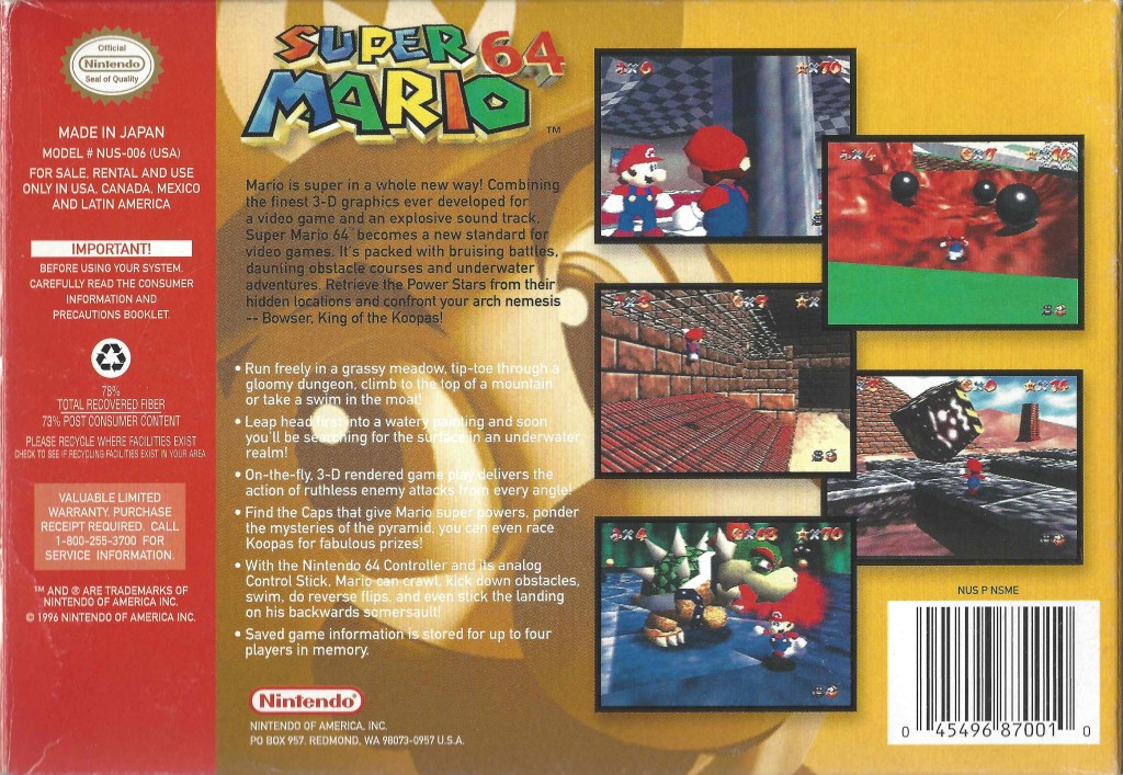 Super Mario 64 Scans
